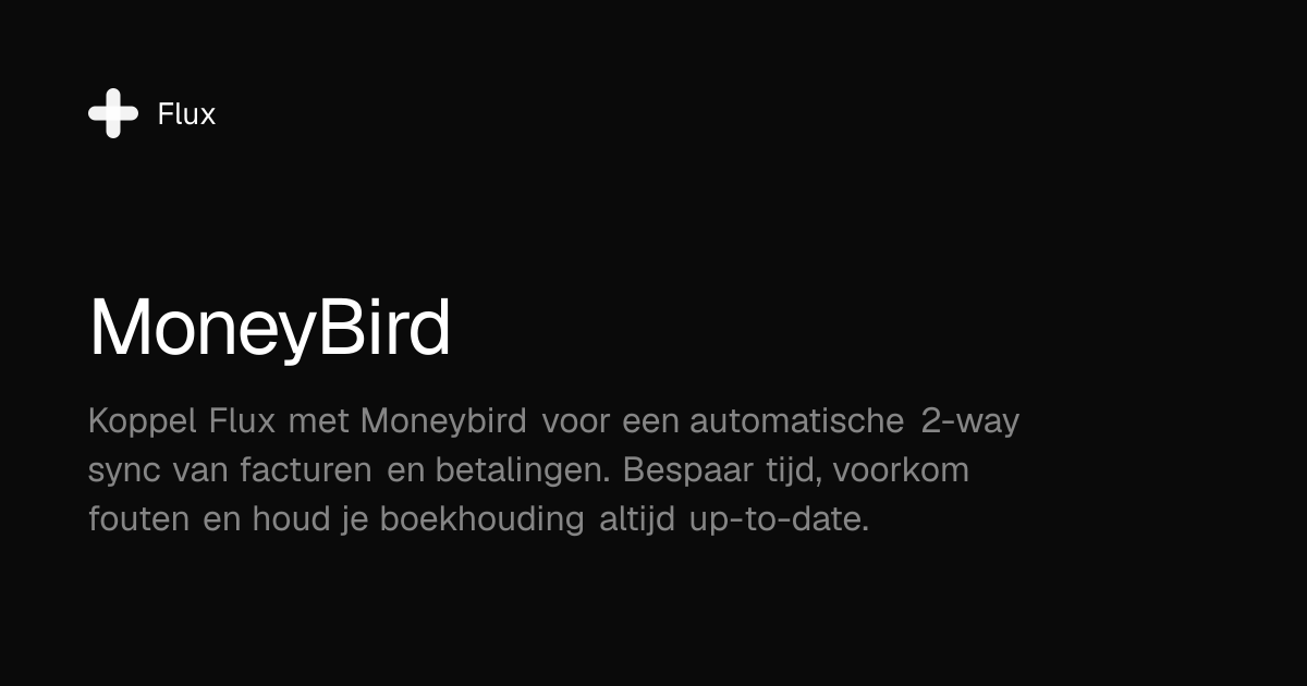 MoneyBird – Flux Docs
