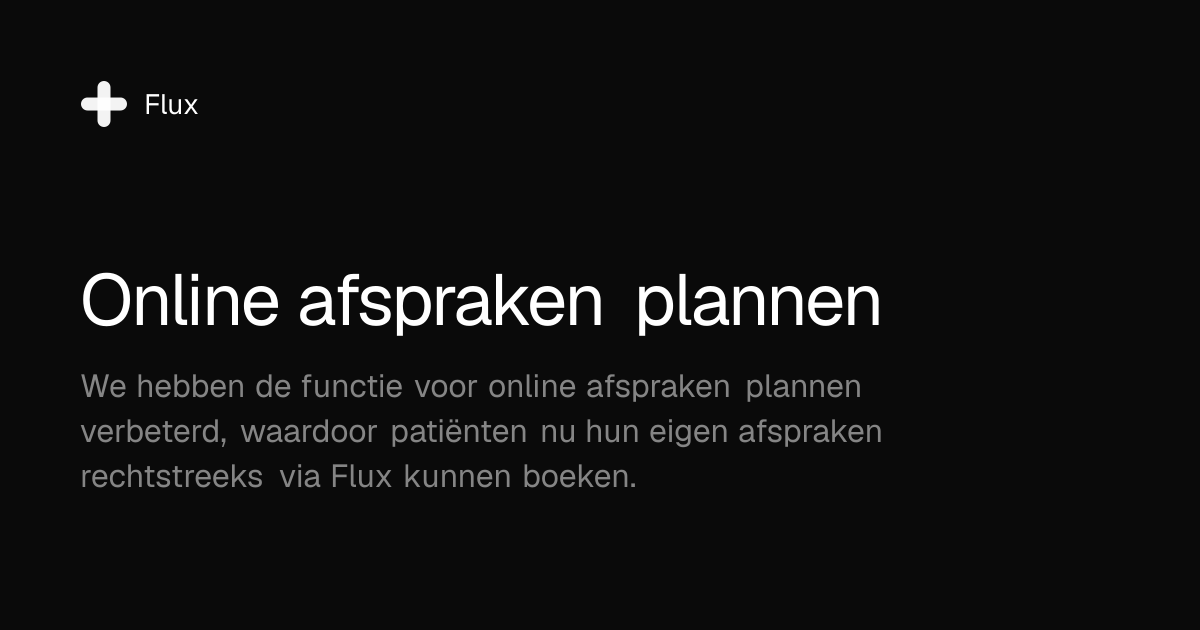 Online afspraken plannen